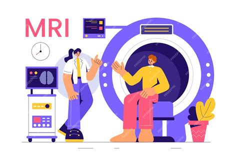 Premium Vector Mri Or Magnetic Resonance Imaging Illustration