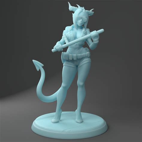 Stacy The Succubus In Sexy Police Woman Halloween Dandd 28mm Or 32mm
