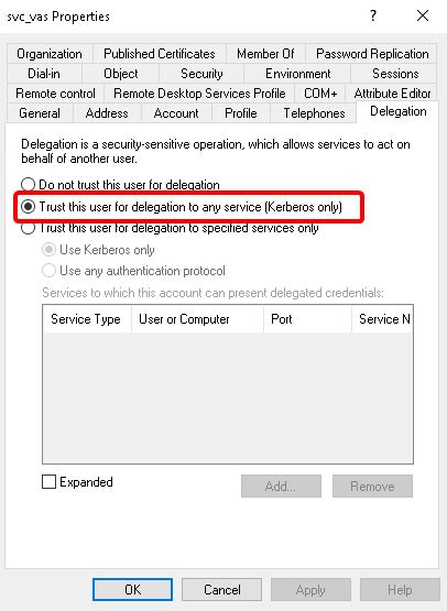 416 Procedure Enabling Kerberos Authentication In As