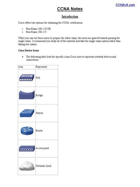 Ccna Note 2017 Pdf Internet Protocol Suite Network Switch