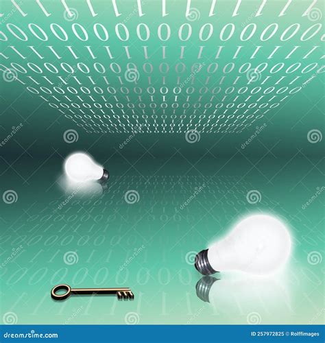 Conceptual Art Light Bulb And Code Stock Illustration Illustration Of Internet Advancement