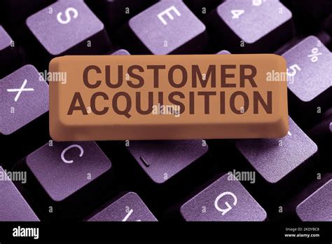 Conceptual Display Customer Acquisition Internet Concept It Refers To Gaining New Consumers To