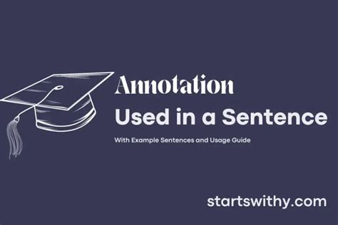 Annotation In A Sentence Examples 21 Ways To Use Annotation