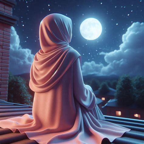 Foto Perempuan Berhijab Kartun