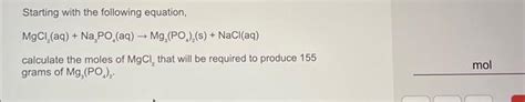 Solved Starting With The Following Equation Chegg