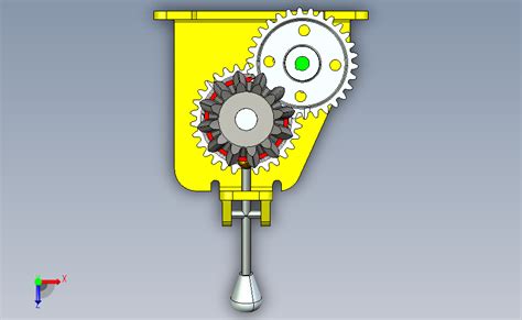 齿轮传动组件proe模型图纸下载 懒石网