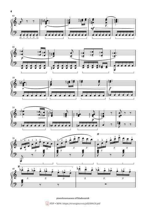 Sheet Für Elise Piano With Fingering Pdf Hợp âm Piano Mp4midi