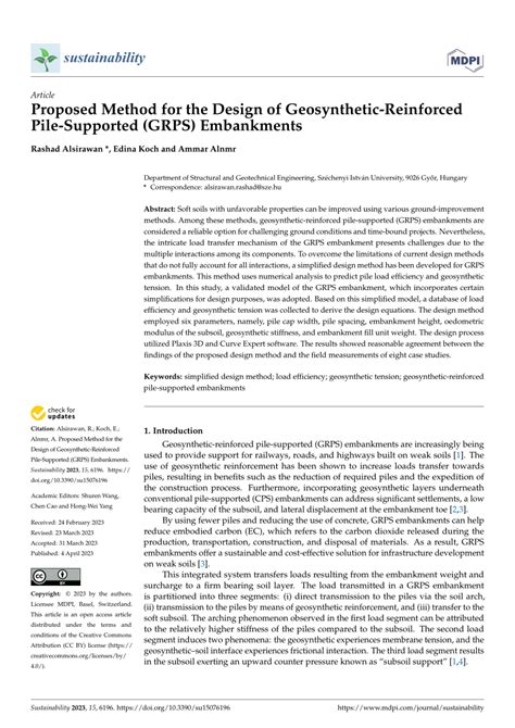 Pdf Proposed Method For The Design Of Geosynthetic Reinforced Pile