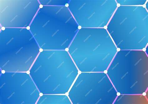 Premium Vector Free Vector Abstract Blue Gradient Hexagon Pattern Background Design
