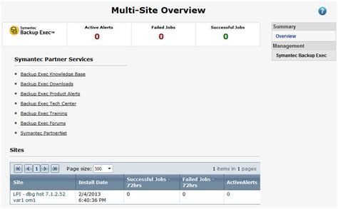 Viewing The Symantec Backup Exec Dashboards Barracuda Campus