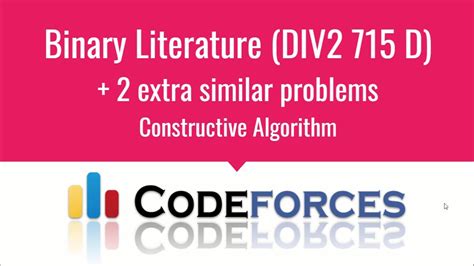 E006 Binary Literacy Constructive Algorithms Codencode Youtube
