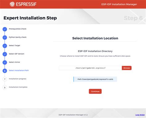 Expert Installation Gui Esp Idf Installation Manager