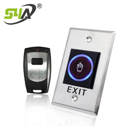 IR Sensor Button And Stainless Steel Door Access Control Exit Button With Remote Control Push