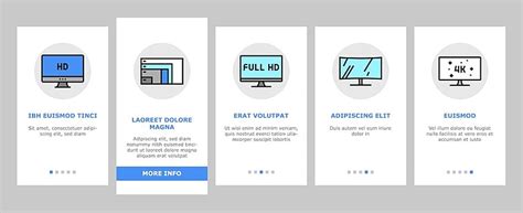 Computer Pc Monitor Onboarding Mobile App Page Screen Vector Template Download On Pngtree