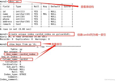 Mysql索引详解：概念、创建与优化 Csdn博客