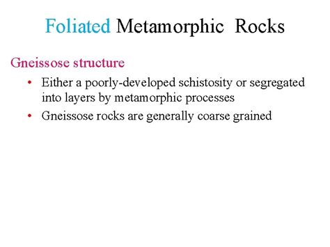 Chapter 22 A Classification Of Metamorphic Rocks Metamorphic