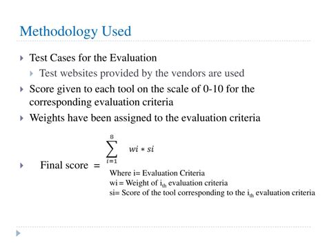 Ppt Evaluation Of Security Scanners For Web Application Powerpoint