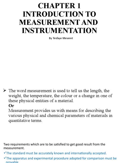 Instrumentation Chapter 1 Pdf Calibration Measurement