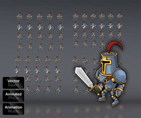 The Knight Top Down Game Sprites Game Art Partners