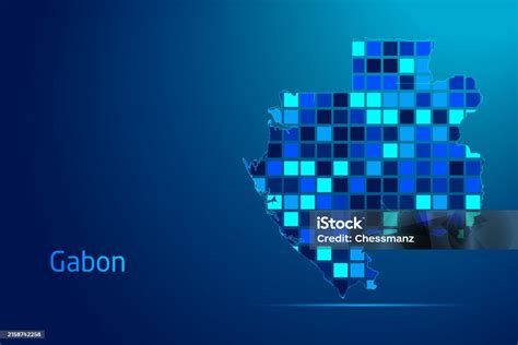 가봉 네트워크 디지털 기술 그래픽 일러스트레이션의 개념 블루 색상 인터넷 미래 개념도 가봉에 대한 스톡 벡터 아트 및 기타 이미지 가봉 가상현실 개념 Istock