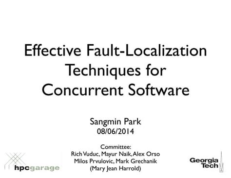 effective fault localization techniques for concurrent software ppt