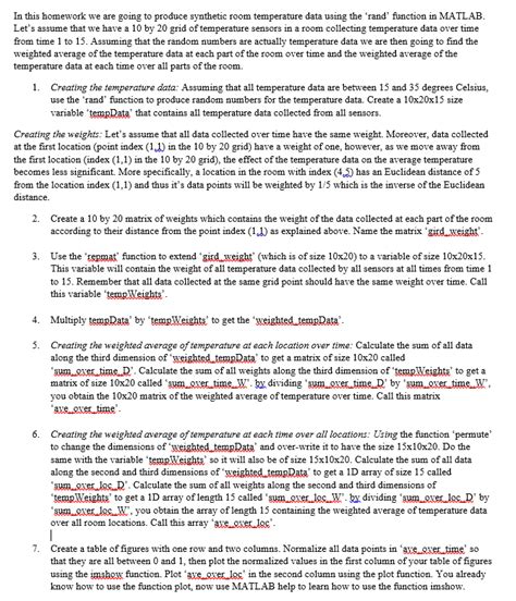 solved in this homework we are going to produce synthetic