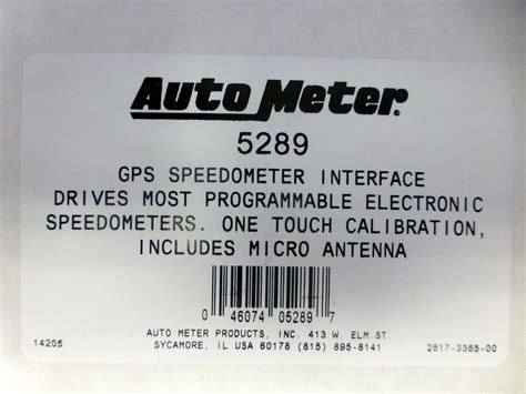 Auto Meter 5289 Gps Electric Speedometer Speedo Interface Module