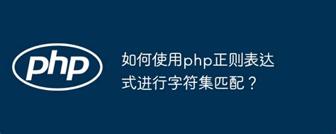 如何使用php正则表达式进行字符集匹配? 美云 如何使用php正则表达式进行字符集匹配? 美云