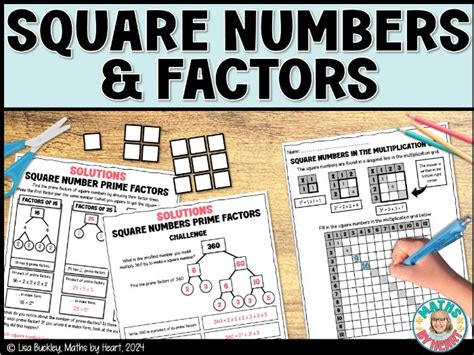 investigating square numbers factors and primes teaching resources
