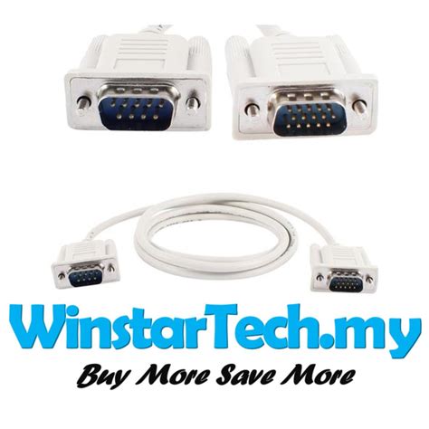 14m Rs232 Db9 9 Pin Male To Vga Video 15pin 15 Pin Male Adapter Cable
