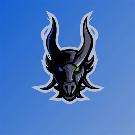 드래곤 마스코트 로고 디자인 Esport 팀 프리미엄 벡터