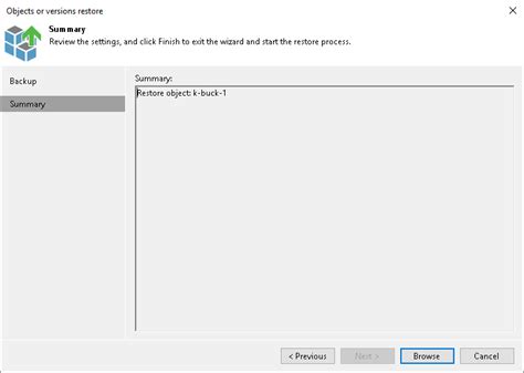 Step 3 Verify Object Restore Settings User Guide For Vmware Vsphere