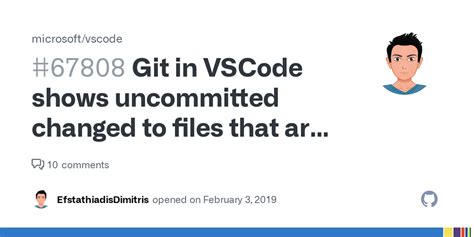 Git In Vscode Shows Uncommitted Changed To Files That Are Not Changed Issue Microsoft