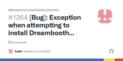 Bug Exception When Attempting To Install Dreambooth Requirements
