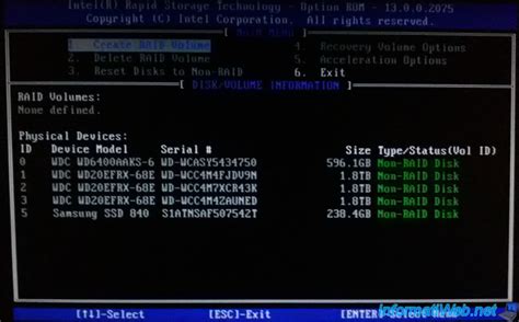 Create And Configure A RAID Intel BIOS InformatiWeb
