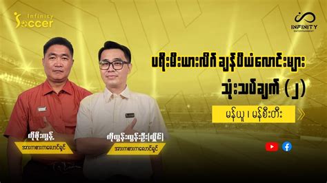 ပရီးမီးယားလိဂ် ချန်ပီယံလောင်း အသင်းများသုံးသပ်ချက် ၂ မန်ယူ၊ မန်စီးတီး Youtube
