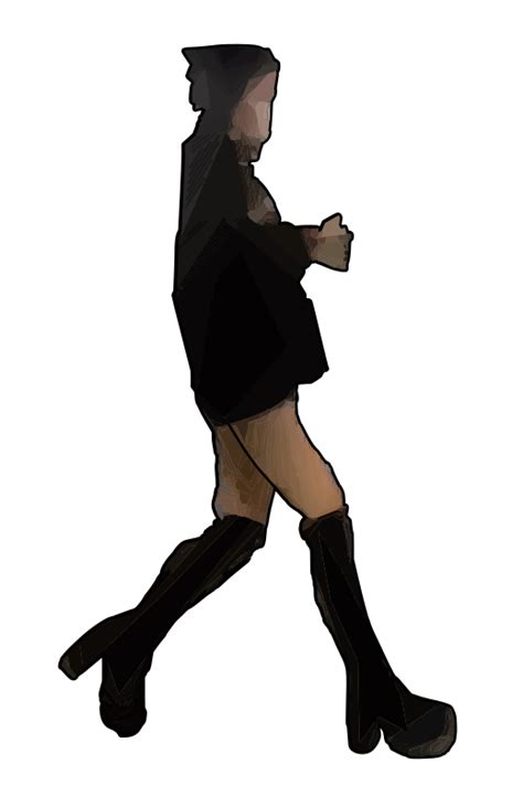 Lady In A Miniskirt Openclipart
