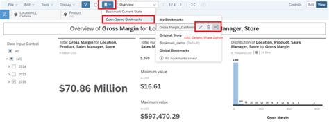 How To Create Open And Share Bookmarks In Sap Ana Sap Community