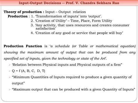 PPT Theory Of Production Input Output Relation PowerPoint Presentation ID 3945298