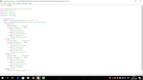 Membuat Game Sederhana Batu Gunting Kertas Dengan Python Milliarta Production