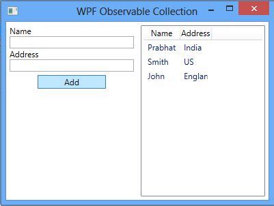 ObservableCollection In WPF
