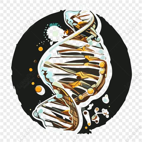 검은 배경 클립 아트에 Dna 프레임 디자인의 그림 벡터상표dna Png 일러스트 무료 다운로드 Lovepik