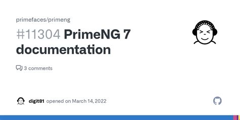 Primeng 7 Documentation · Issue 11304 · Primefacesprimeng · Github
