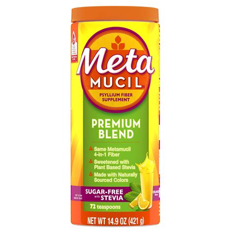 Metamucil Premium Blend Daily Fiber Supplement Psyllium Husk Fiber