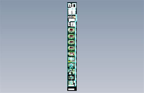 801 某地四层框架结构档案馆建筑设计方案图 Autocad 2013 模型图纸下载 懒石网