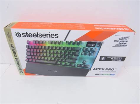 STEELSERIES APEX PRO TKL Mechanical Gaming Keyboard OLED Display W Palm Rest EUR