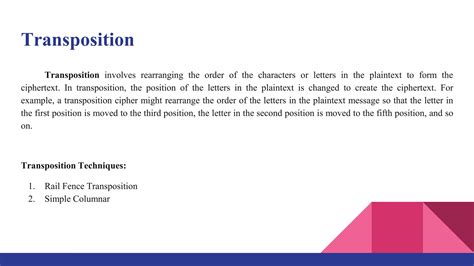 Substitution And Transposition Techniques Ppt Pptx
