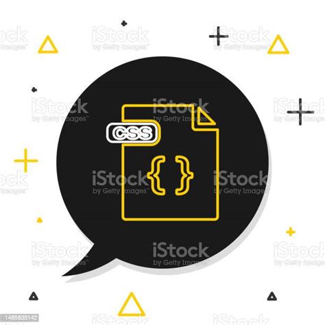 라인 Css 파일 문서입니다 흰색 배경에서 격리된 Css 단추 아이콘을 다운로드합니다 Css 파일 기호입니다 다채로운 개요 개념 벡터 Html에 대한 스톡 벡터 아트 및