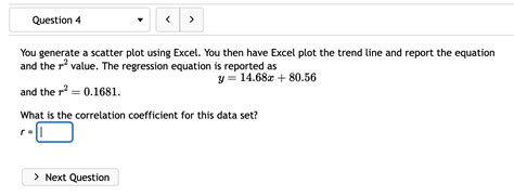 Solved You Generate A Scatter Plot Using Excel You Then
