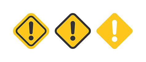 Flat Style Exclamation Mark Icon On Isolated Background Conveying